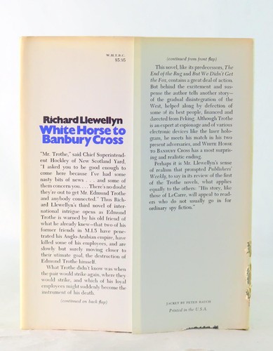 Richard Llewellyn 1st Ed 1970 White Horse To Banbury Cross Hardcover w ...