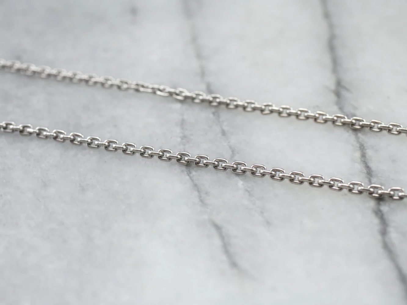 18K White Gold Rolo Chain | eBay