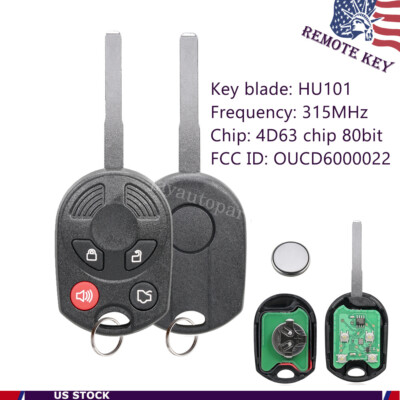 For 2012 2013 2014 2015 2016 Ford Focus Keyless Entry Key Car Remote ...