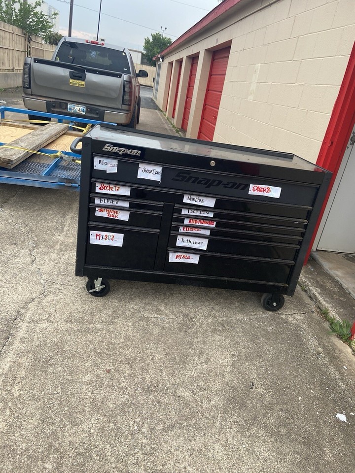 snap on tool box 2T Black/ Cranberry kept inside everything works and ...