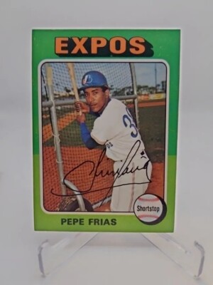 1975 Topps Baseball #496 Pepe Frias Vintage Montreal Expos MLB Trading ...