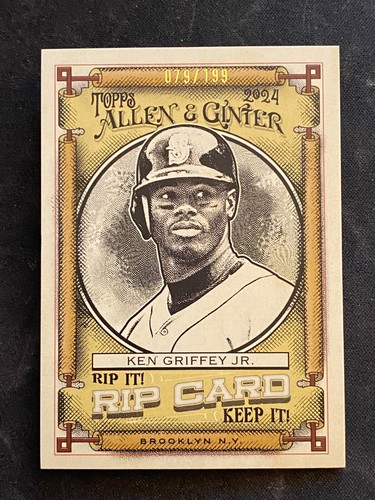 2024 Topps Allen & Ginter Rip Card 79/199 SP Ken Griffey Jr. ALREADY ...