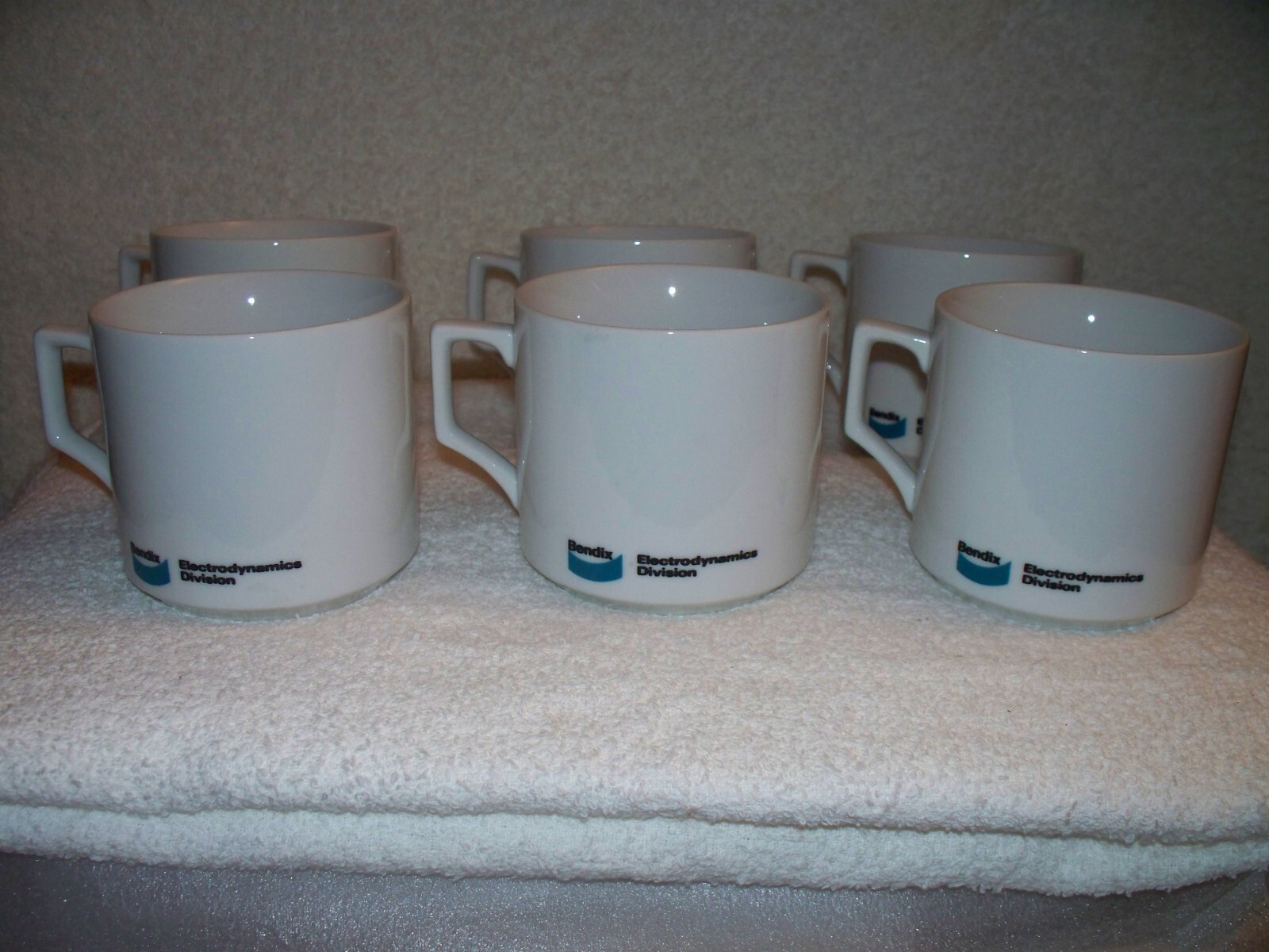 BENDIX ELECTRODYNAMICS DIVISION COFFEE CUPS MUGS SET OF 6 NEVER USED ...