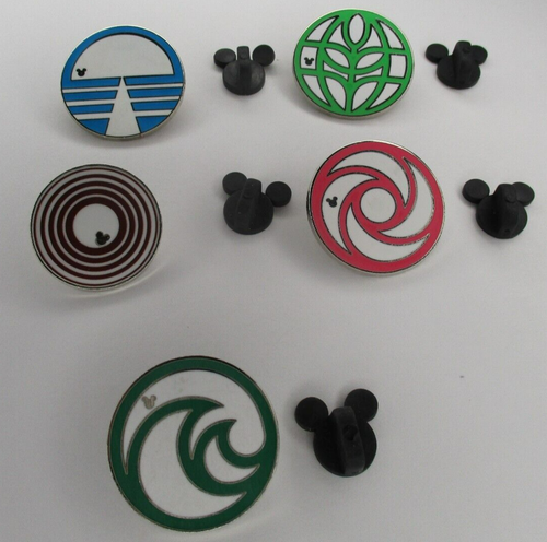 Disney Epcot Logos Pin Hidden Mickey Lot of 5 Pins | eBay