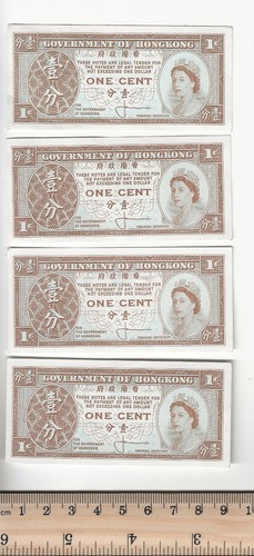 HONG KONG 1 (ONE) CENT BANK NOTE X 4 (1996) | eBay Australia