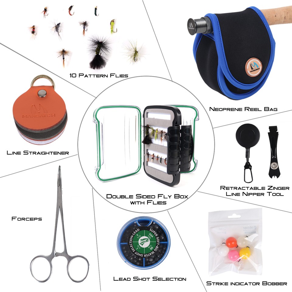 Maxcatch Premier Fly Fishing Rod Reel Combo Complete 9' Fishing Outfit ...