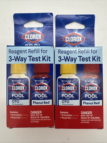 (2) Clorox Pool and Spa Reagent Refill for 3-Way Test Kit PH Chlorine ...