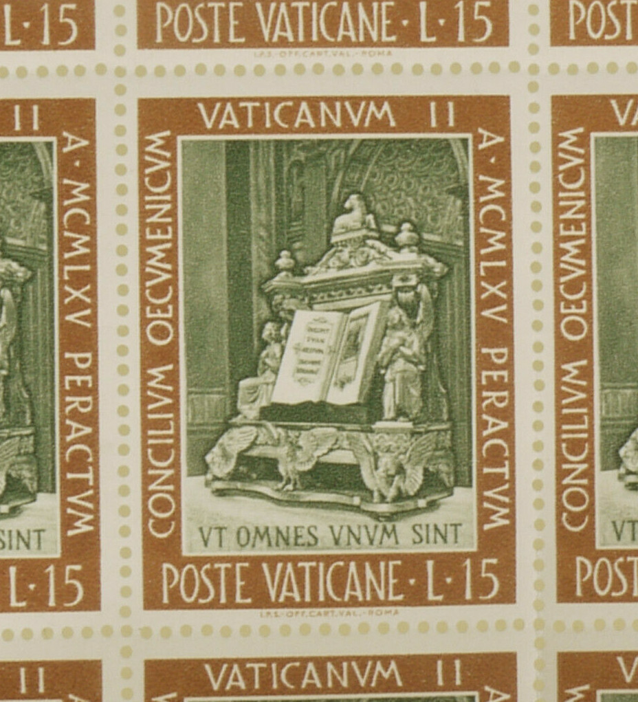 PRL) POSTE VATICANE LIRE LIT 15 FOGLIO MNH** FRANCOBOLLI VATICANVM ...