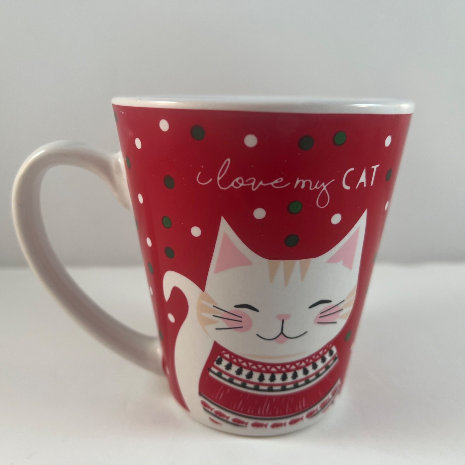 I Love My Cat Red Coffee Mug By Chasing Lola | eBay