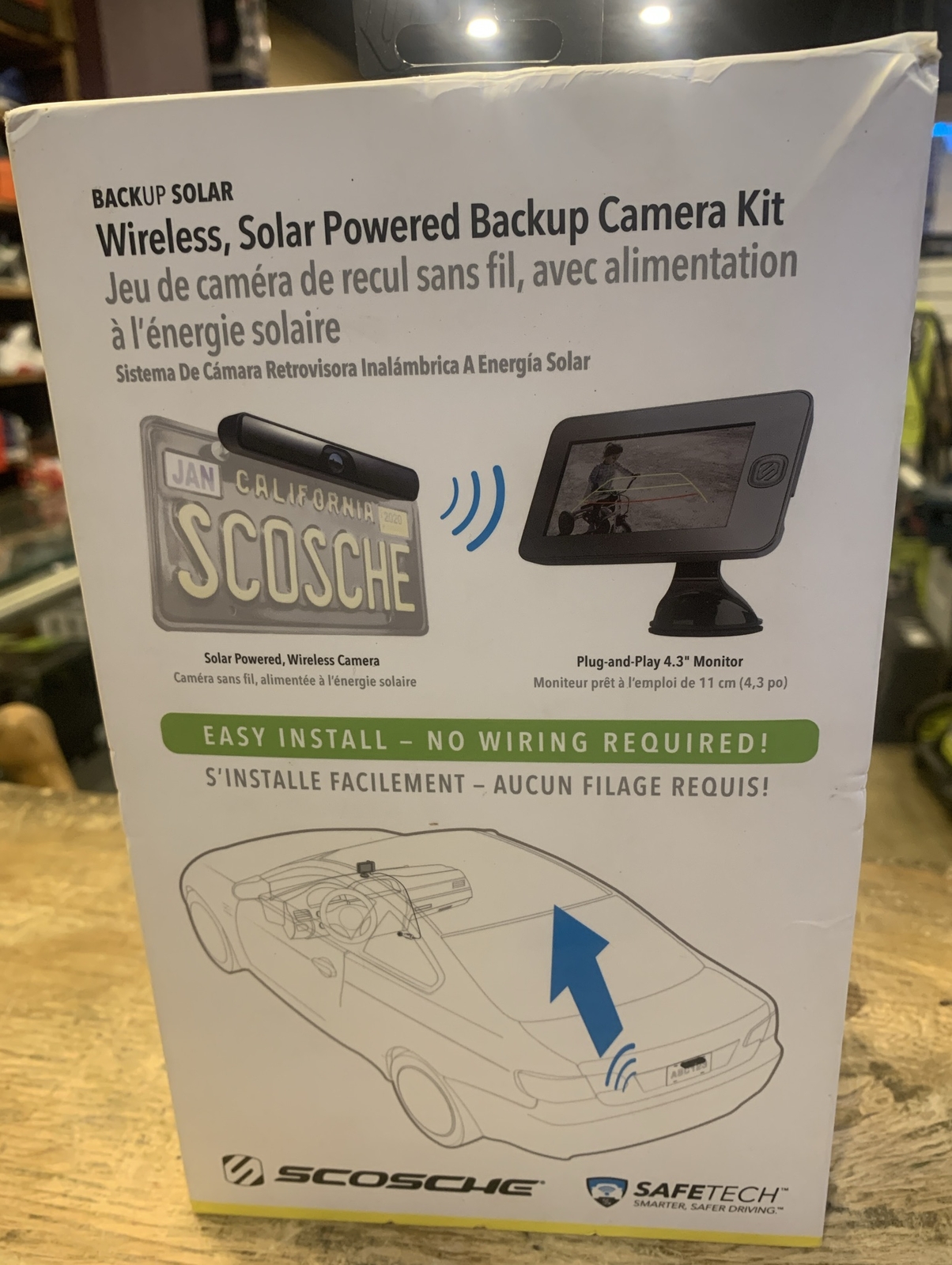 Scosche Wireless Solar Powered Backup Camera System (WBUSSPF43-XC0) for ...