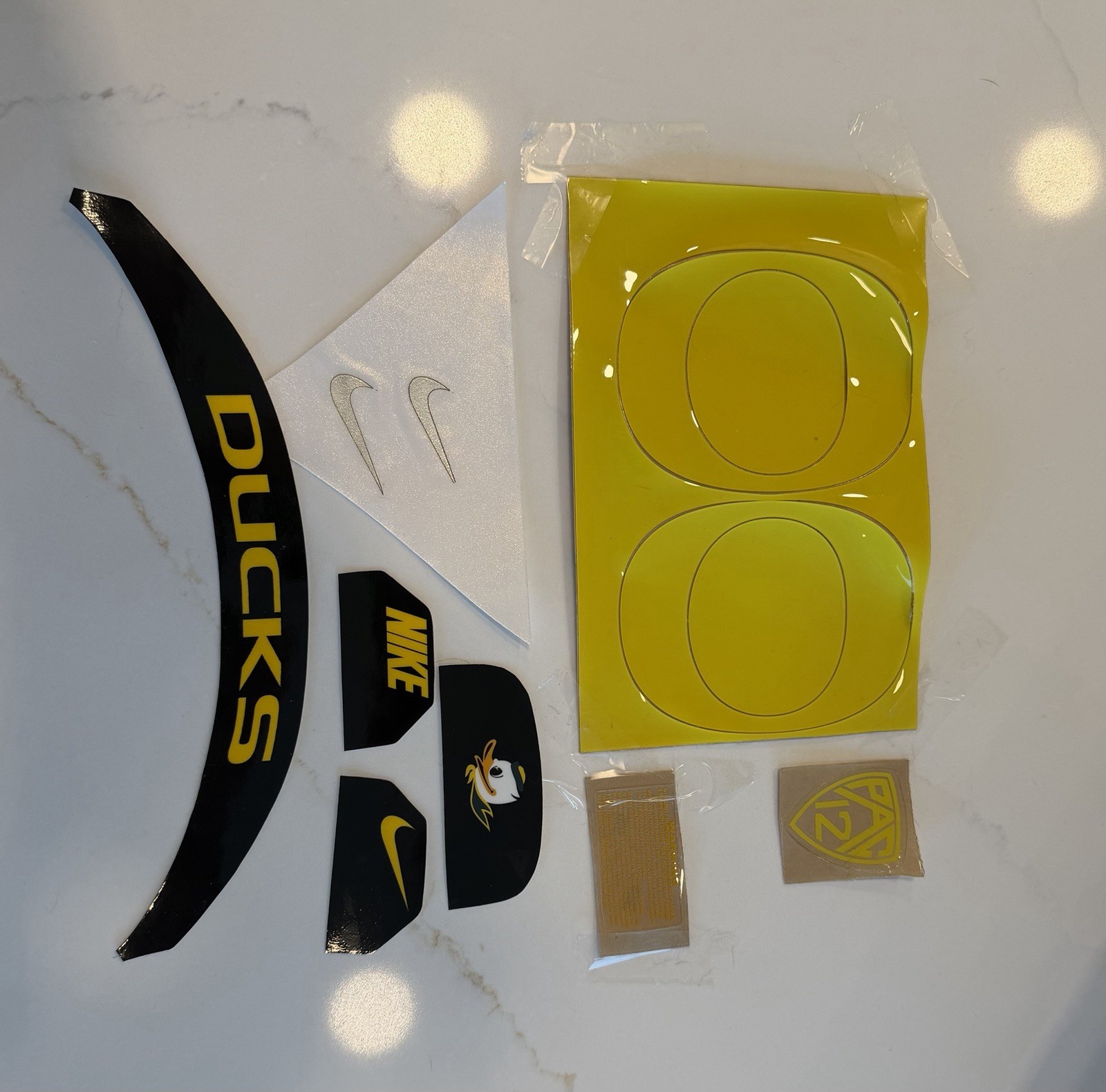 Oregon Ducks Yellow Riddell Speed Football Helmets Decals Set 3M vinyl ...