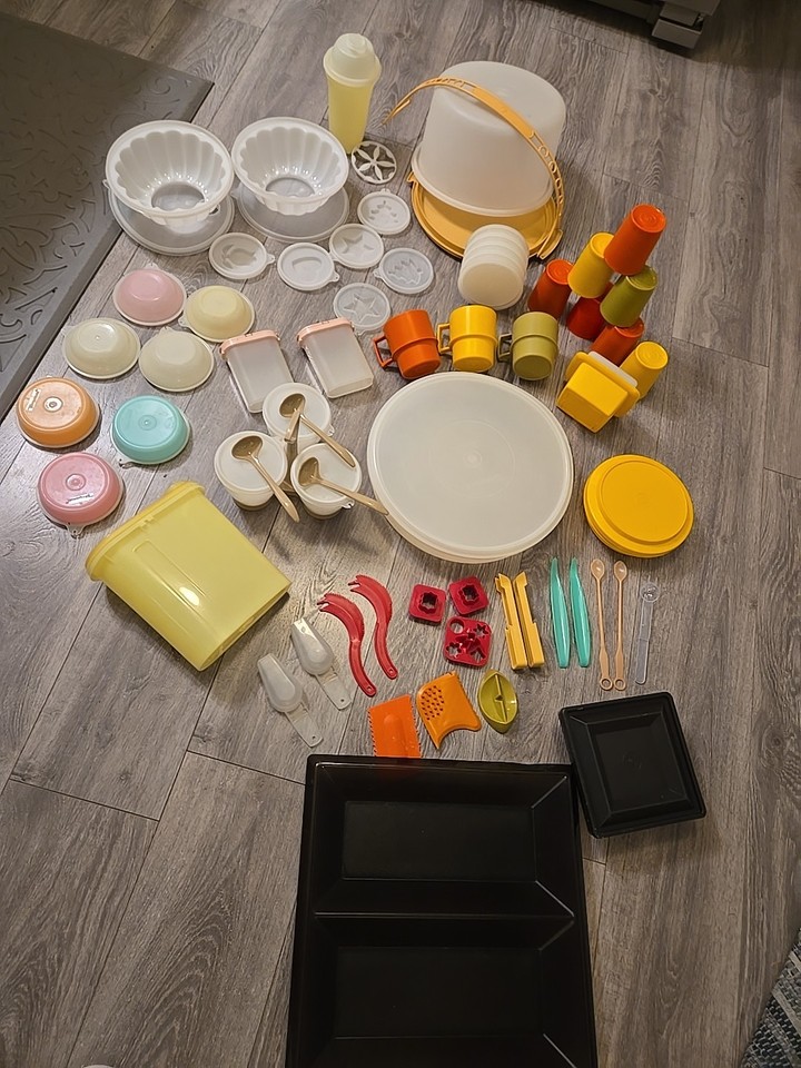 Vintage Tupperware 90-Piece Lot – Pastel & Harvest Colors, Retro ...