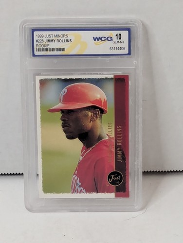 1999 Just Memorabilia Baseball Card #228 - Jimmy Rollins Rookie - WCG ...