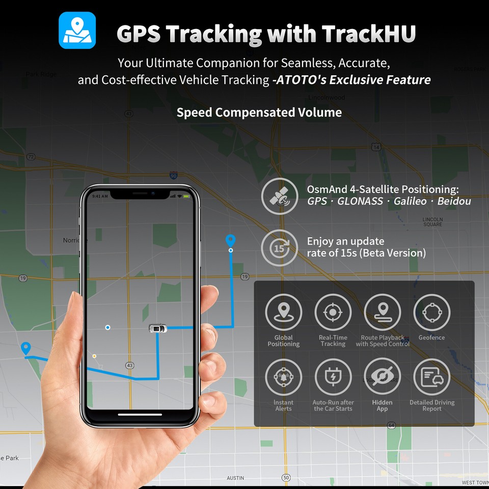 ATOTO 9IN A6 2DIN Car Stereo GPS Track Head Unit Wireless Android Auto ...