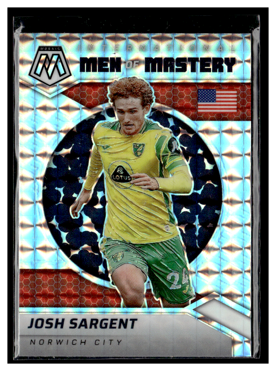 2021 Panini Mosaic EPL #10 Josh Sargent Men of Mastery Reactive Orange ...