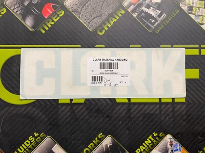 CLARK Forklift Decal Logo White (For Upright) #2348904 | eBay