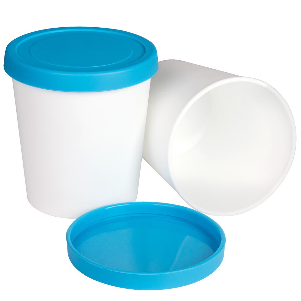 2/4Pack Ice Cream Containers Freezer Storage Tubs 1 qt Reusable ...