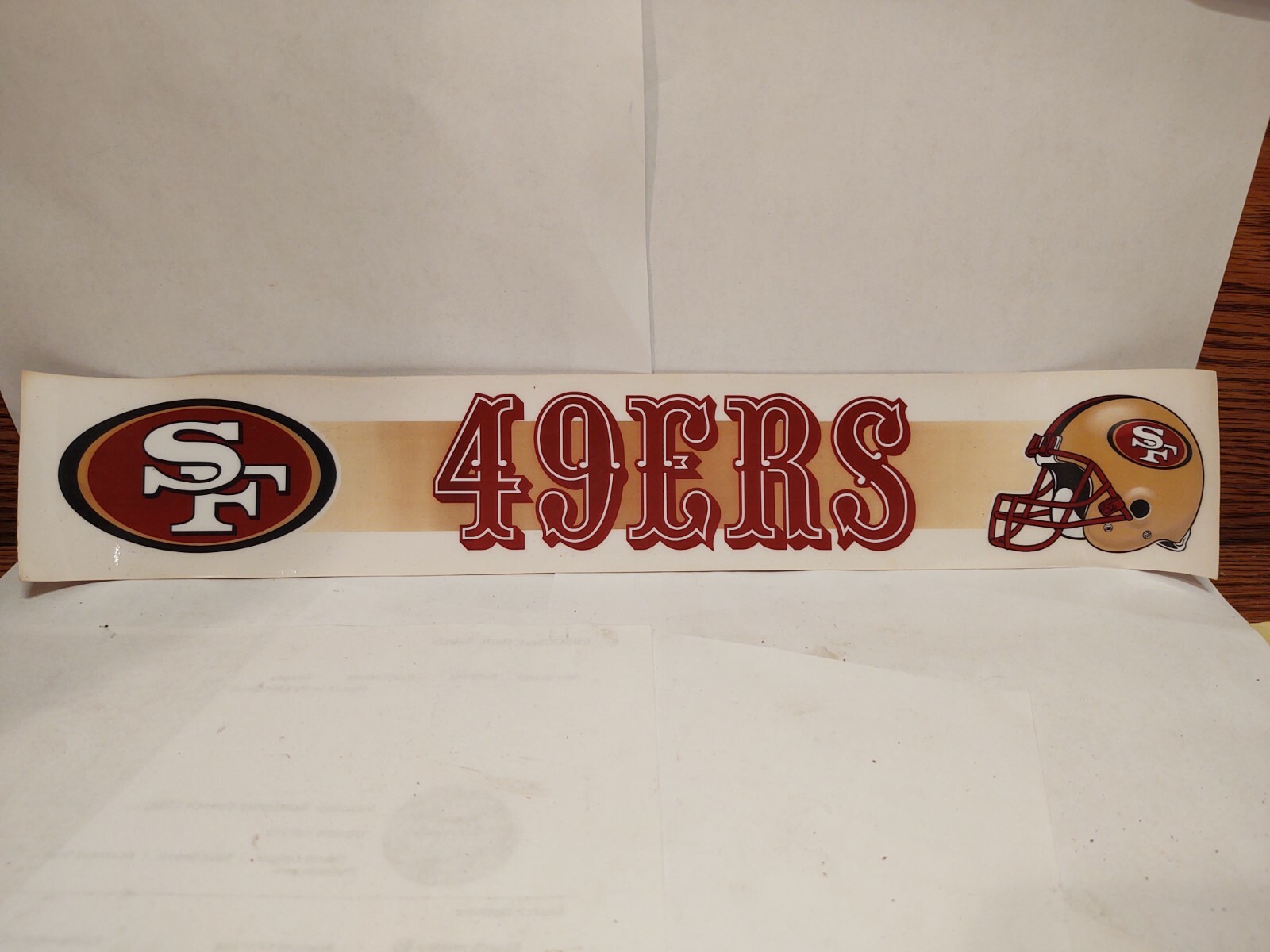 San Francisco 49ers Window Cling Decal 2-3/8" x 15-1/2" Show Your ...