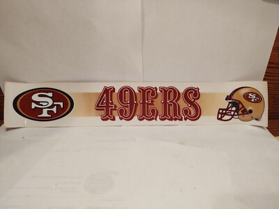 San Francisco 49ers Window Cling Decal 2-3/8" x 15-1/2" Show Your ...