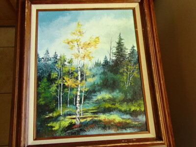SANDI WRIGHT Oil on canvas Fall Aspens in New Mexico | eBay