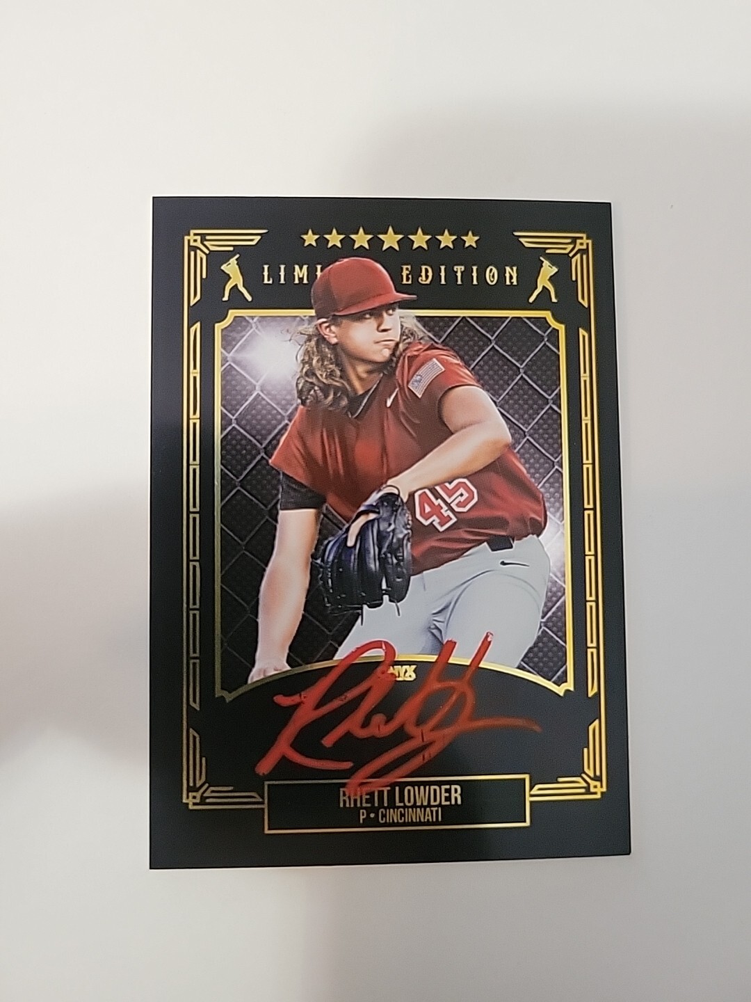 2024 Onyx Spring Signings Limited Edition Rhett Lowder On Card Red Ink ...