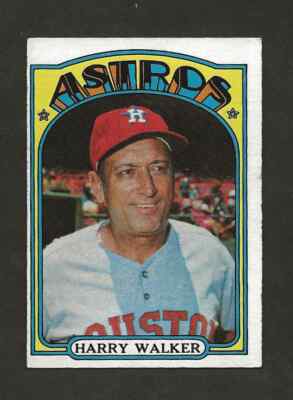 1972 TOPPS BASEBALL CARD # 249 HARRY WALKER Houston Astros ex | eBay