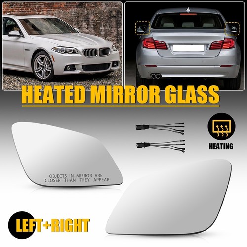 Driver Passenger LH RH Side Mirror Glass for 2010-2016 BMW 528 535 550 ...