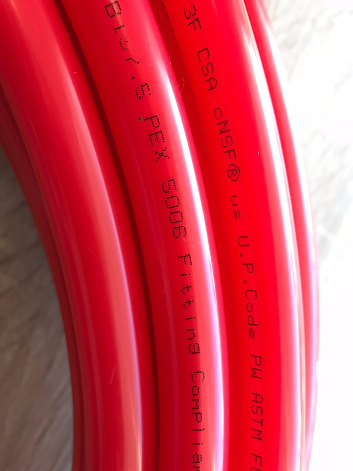 EFIELD 1/2" x 300ft Red Pex Tubing/Pipe Pex-B Potable Water NSF ...