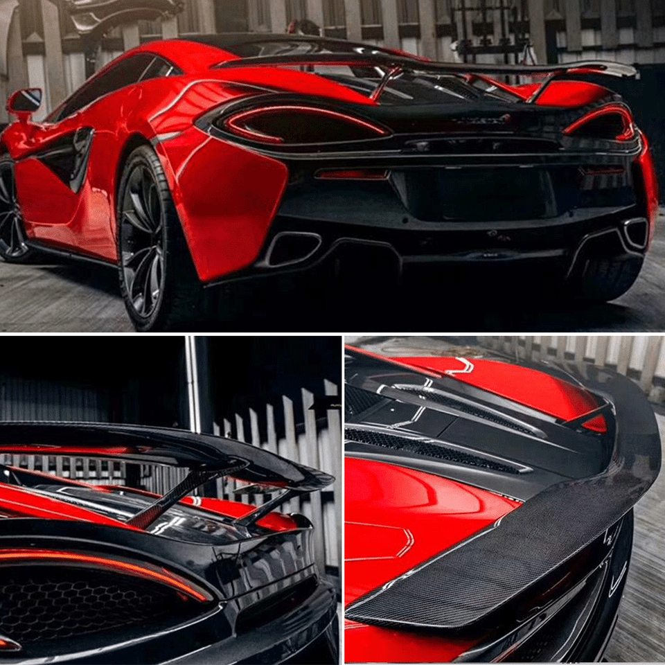 Fits McLaren 540C 570S 570GT 2015-19 Trunk Spoiler Wing Real Carbon | eBay