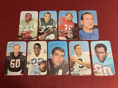 1970 TOPPS SUPER FOOTBALL CARD LOT - 9 CARDS - SNELL, NANCE, NOBIS ...