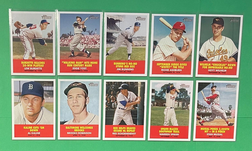 2007 TOPPS HERITAGE BASEBALL FLASHBACKS COMPLETE INSERT SET #1-10 | eBay