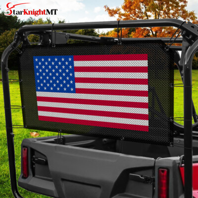 Rear Window Net Flag Panel Mesh Windshield for Honda Pioneer 1000-5 ...