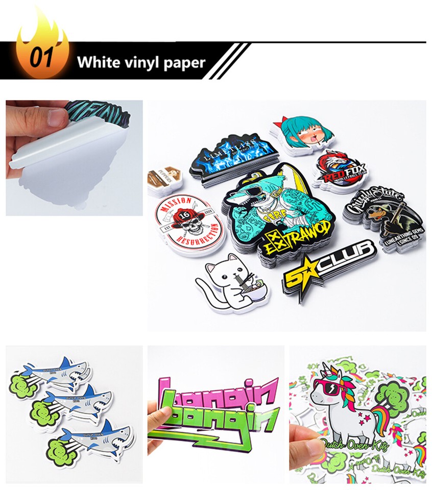 50/100/200/500 Custom Die Cut Gold Metallic Vinyl Stickers Personalized ...