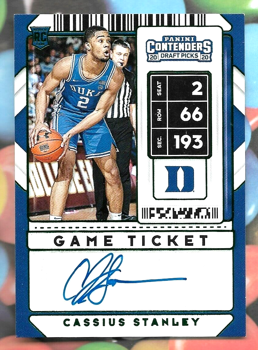 CASSIUS STANLEY 2020-21 PANINI CONTENDERS GREEN ROOKIE AUTOGRAPH AUTO ...