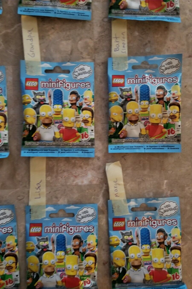 New SEALED Complete Set of 16 Lego Minifigures The Simpsons CMF Series ...