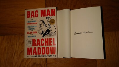 Signed Rachel Maddow Show Bag Man Wild Crimes Book 1/1 HC Cover Up ...