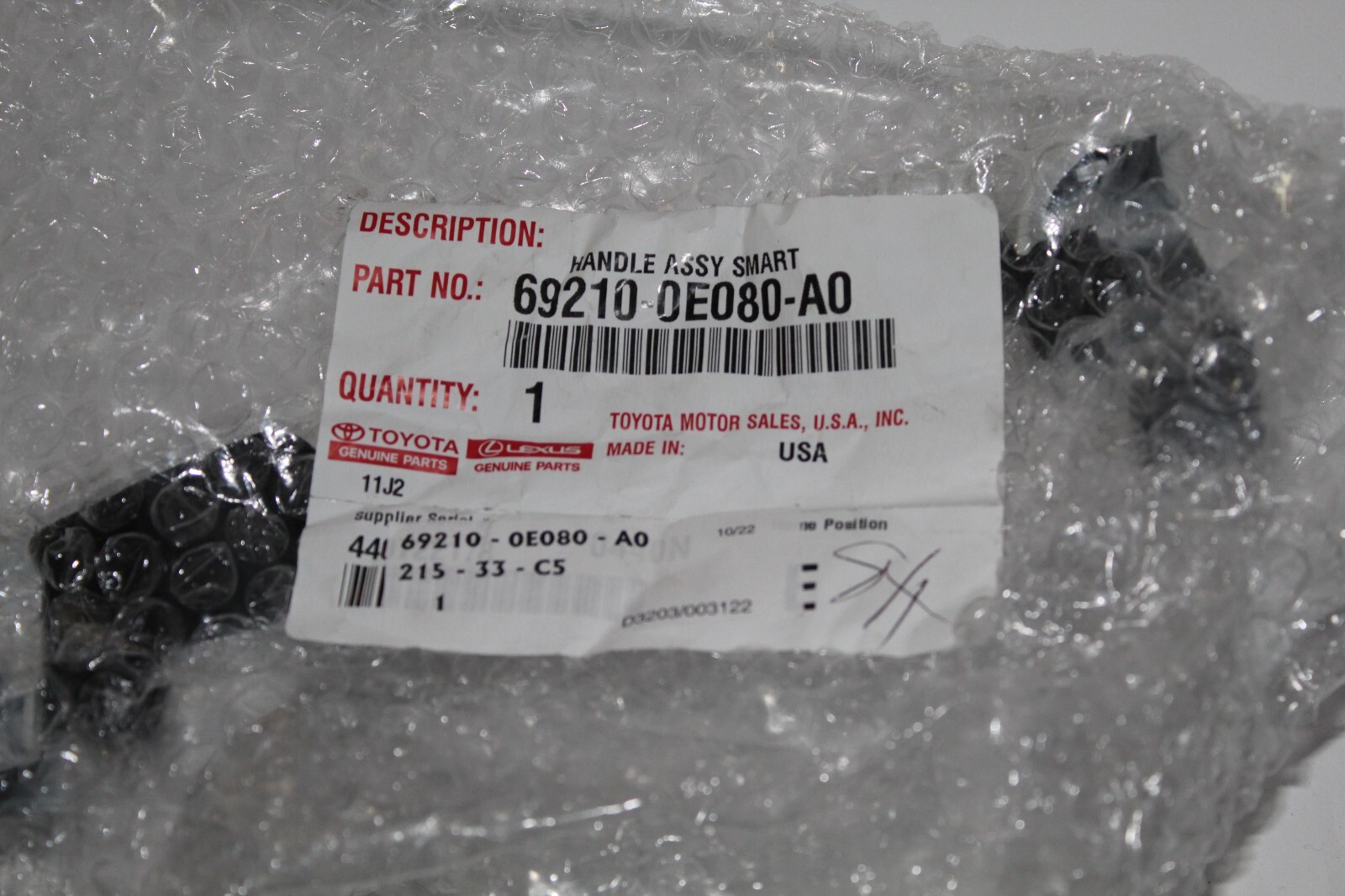 Genuine OEM Exterior Door Handle for Toyota 692100E080A0 for sale ...