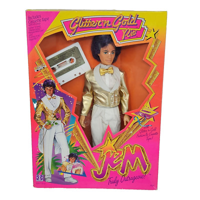 VINTAGE 1986 HASBRO JEM + THE HOLOGRAMS GLITTER N GOLD RIO DOLL NEW IN ...