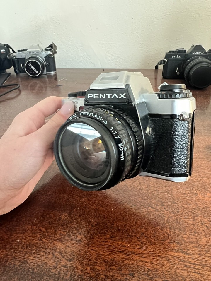 Pentax Program Plus 35mm SLR Film Camera w/ 50mm Lens, TESTED & WORKING ...
