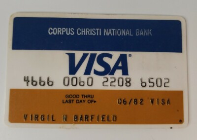 Vintage Visa Credit Card Corpus Christi National Bank **Exp. 1982 | eBay