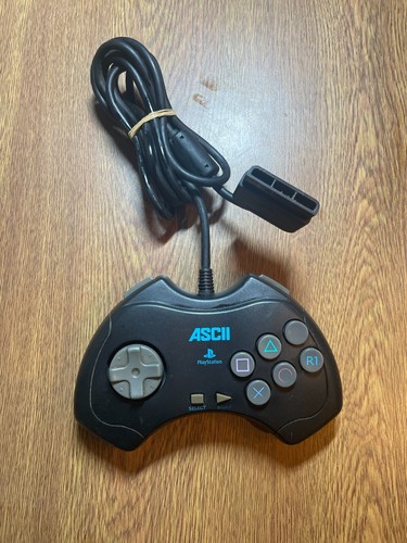 ASCII PAD FT2 Original Version Black Sony PlayStation 1 PS1 Controller ...