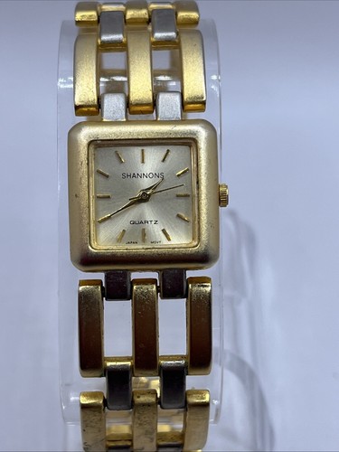 Vintage Shannons Women's Quartz Watch Two Tone 7" Band- New Battery | eBay