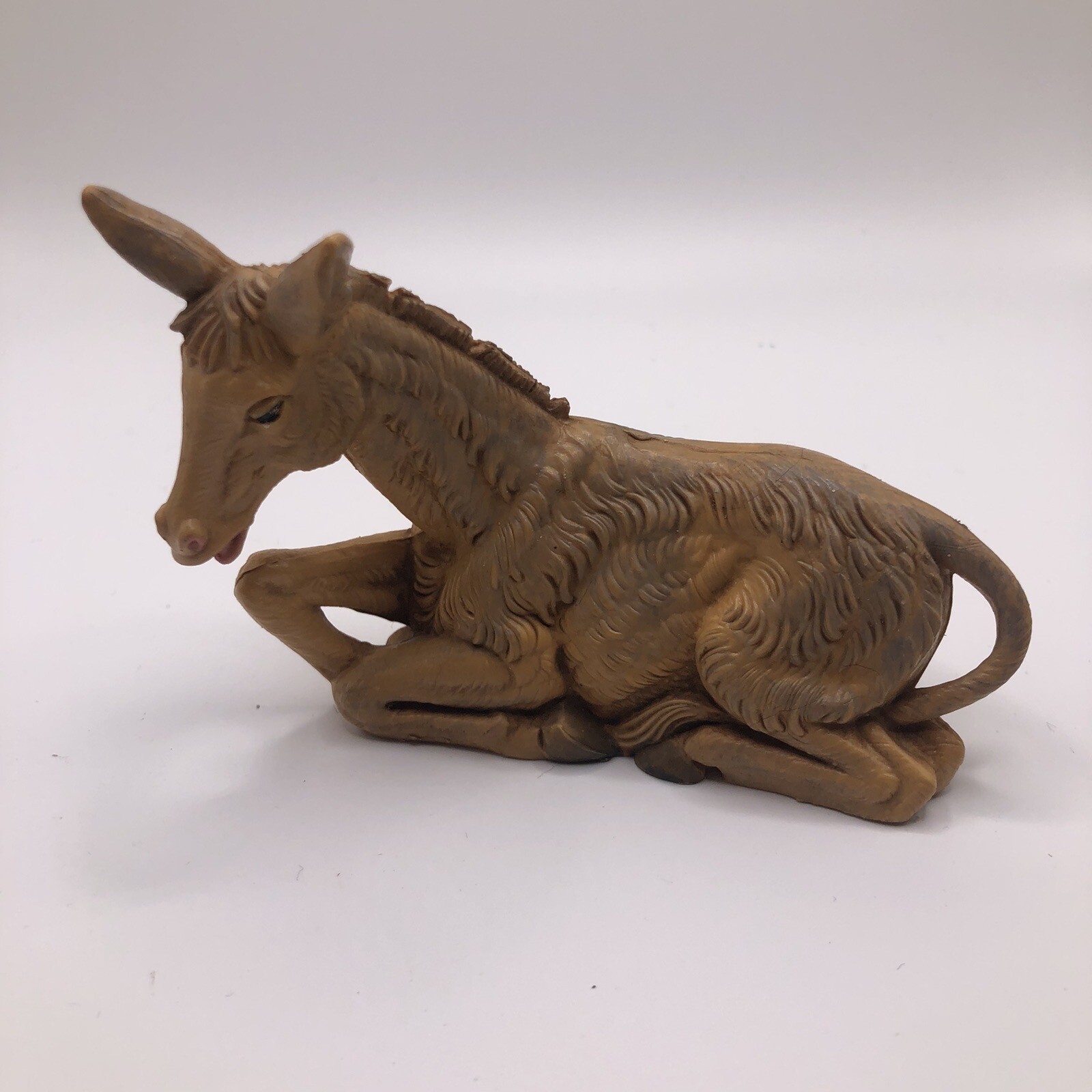 VTG Fontanini Seated Donkey Nativity Figurine Resting 1983 Depose Italy ...
