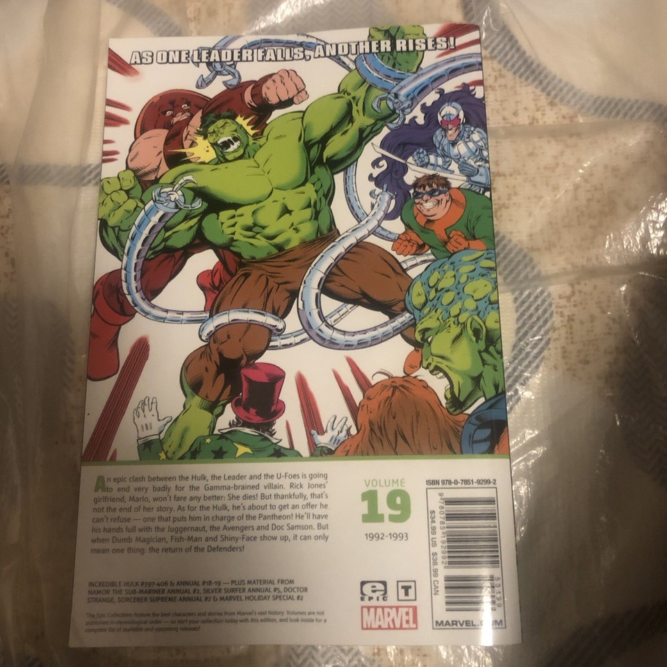 THE INCREDIBLE HULK GHOST OF THE PAST MARVEL EPIC COLLECTION GN TPB ...
