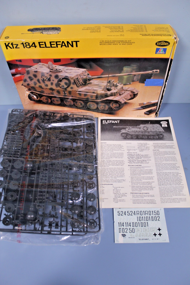 ITALERI #811 Kfz 184 Elefant 1:35 - Model Kit | eBay