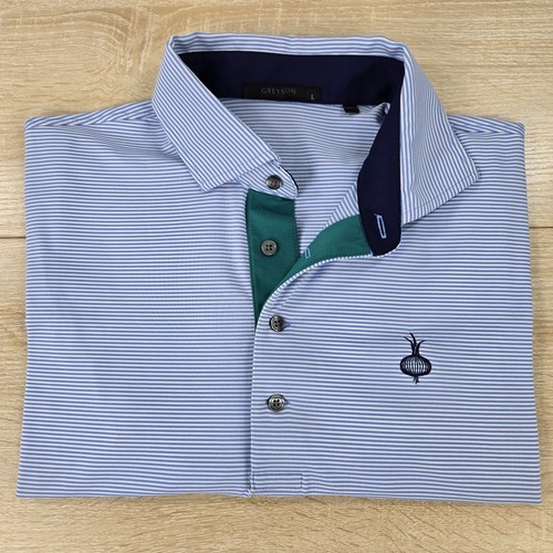 Men's L Greyson Ohoopee Match Club Top 100 Striped Performance Golf ...