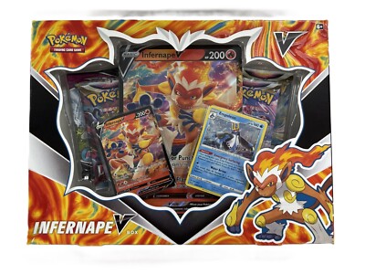 Pokemon Trading Card Game Infernape V Box New Sealed In Damaged ...