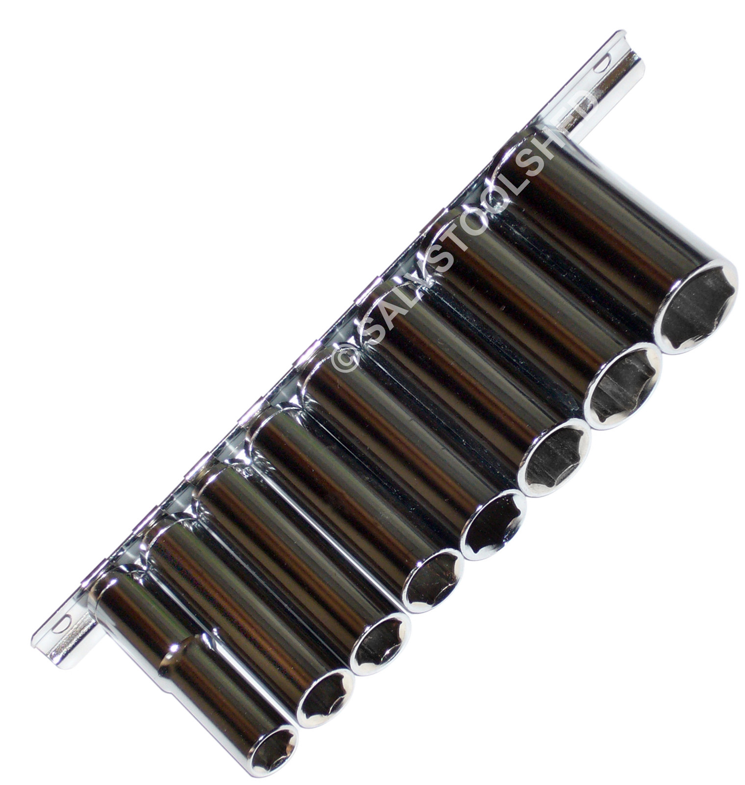 Deep Socket Set Metric Sockets 24 Pieces 1/2" 3/8" & 1/4" Drive 19mm to ...