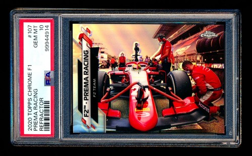 2020 TOPPS CHROME F1 #107 PREMA RACING F2 TEAM REFRACTOR PSA 10 GEM ...
