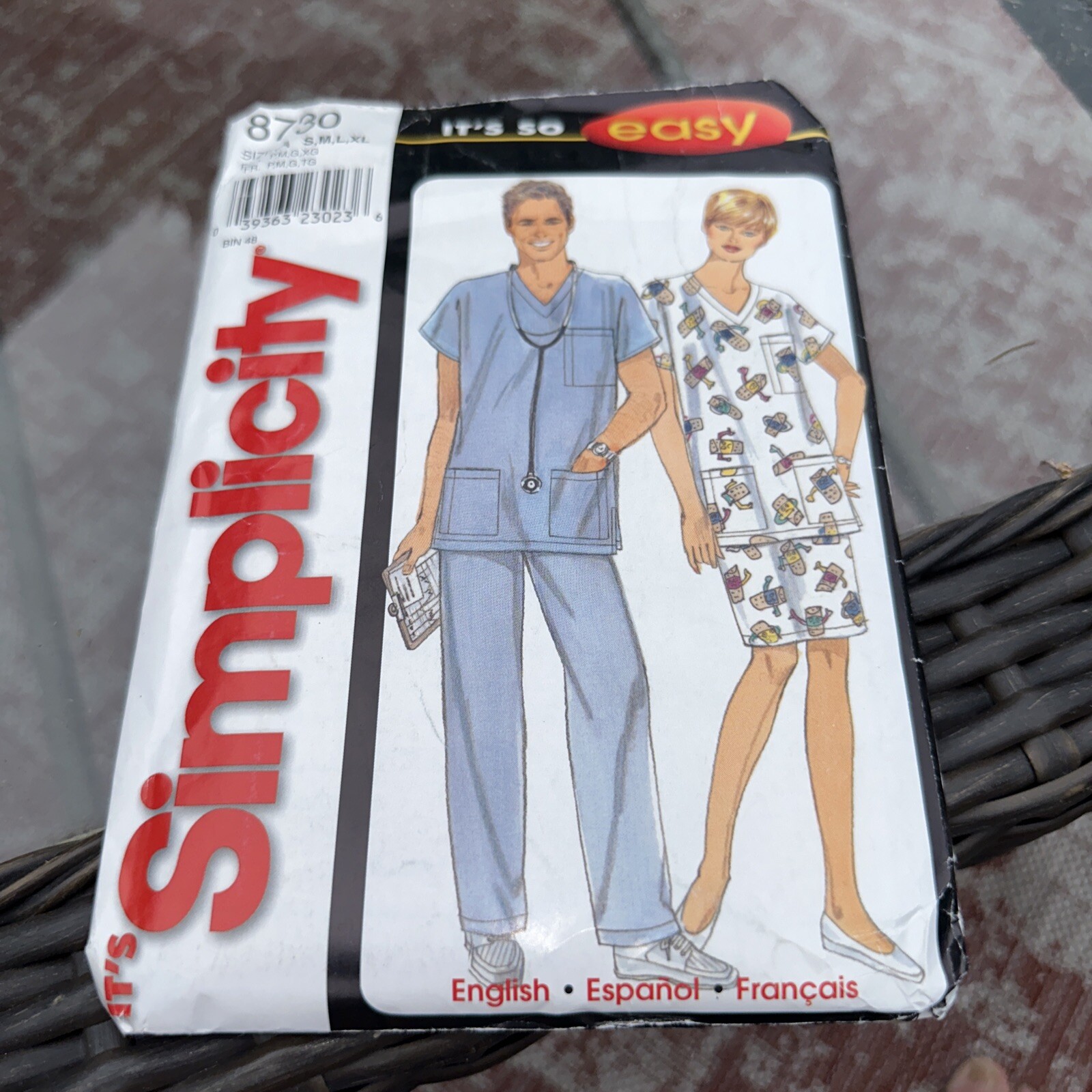 Simplicity 8730 Scrub Top Skirt & Pants Unisex Size S M L XL Sewing ...